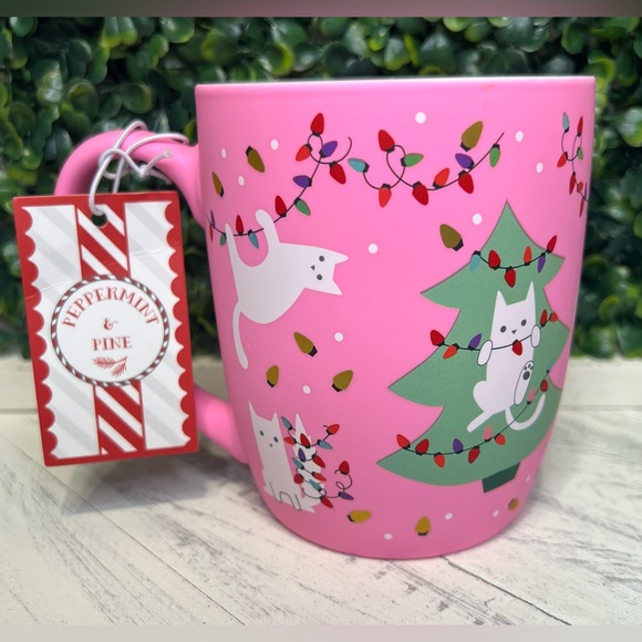 Peppermint And Pine | Dining | Peppermint And Pine Pink White Cat ...